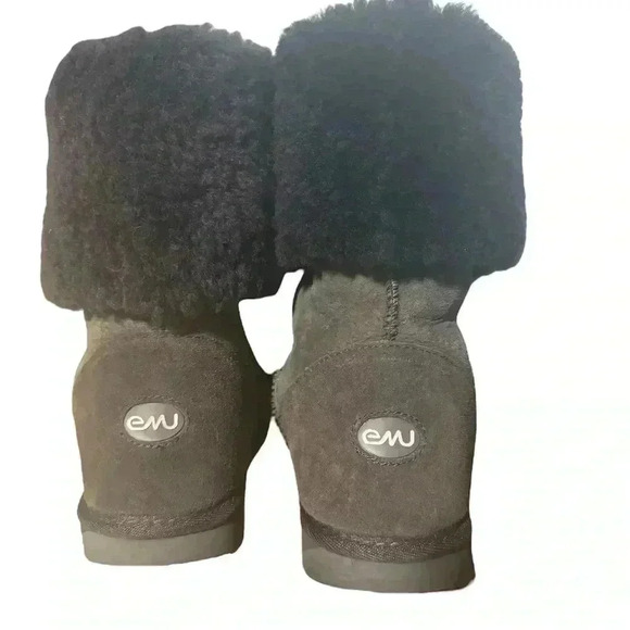 Emu | Shoes | Emu Australia Shoreline Black Suede Boots Sheepskin Lined ...